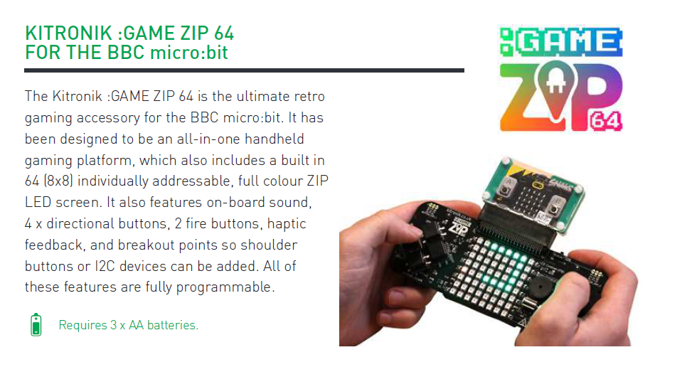 game:Zip with micro:bit board — CLASSROOM eShop